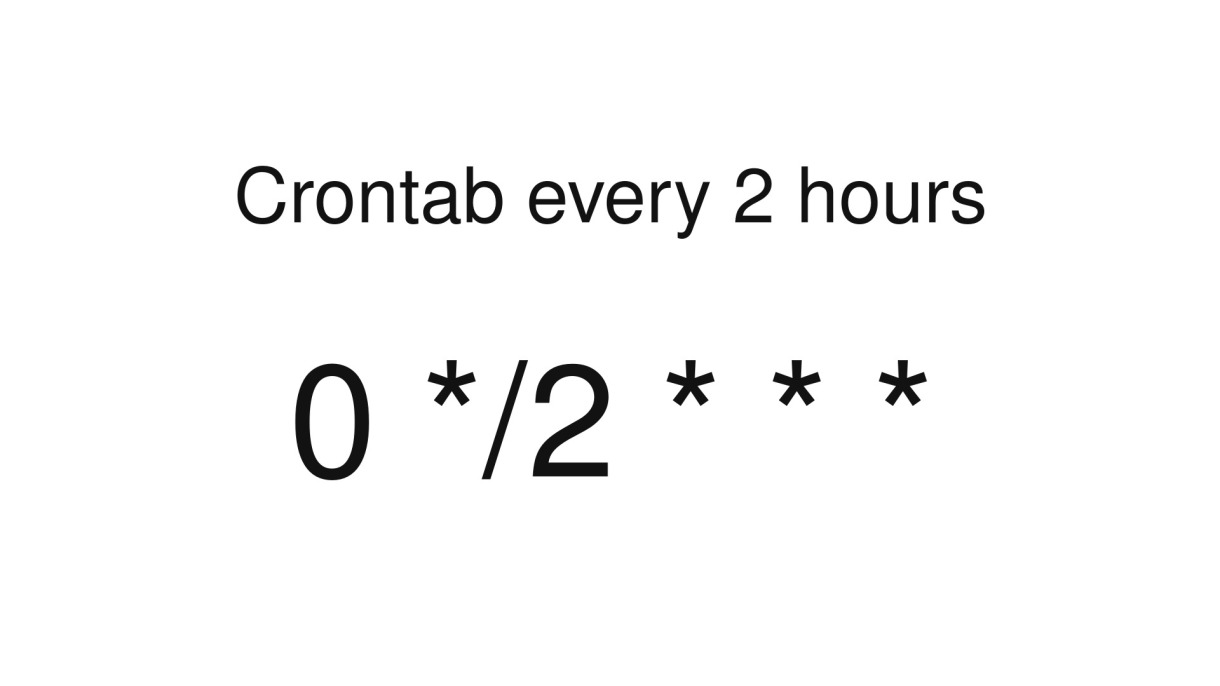 Crontab Every 2 Hours Copy Example In One Click 